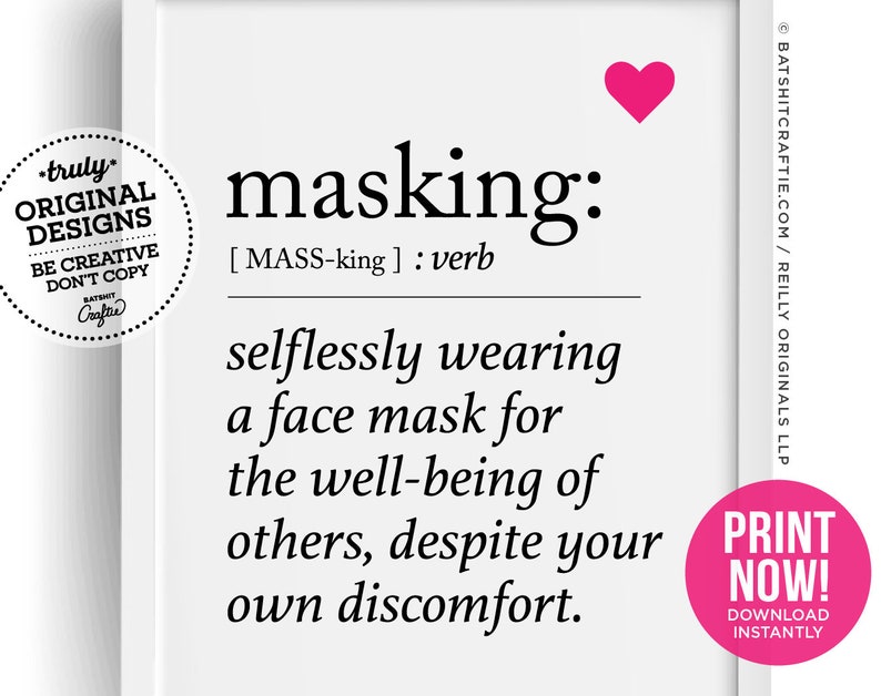 Cute Please Wear a Mask Printable Sign ~ Masking, Selflessly Protecting ...