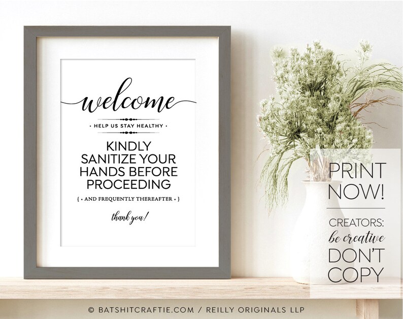 Kindly Sanitize Hands Before Proceeding & Frequently - Etsy