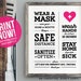Cute Prevention Poster PRINTABLE Keep Social Distance Wear Mask ...