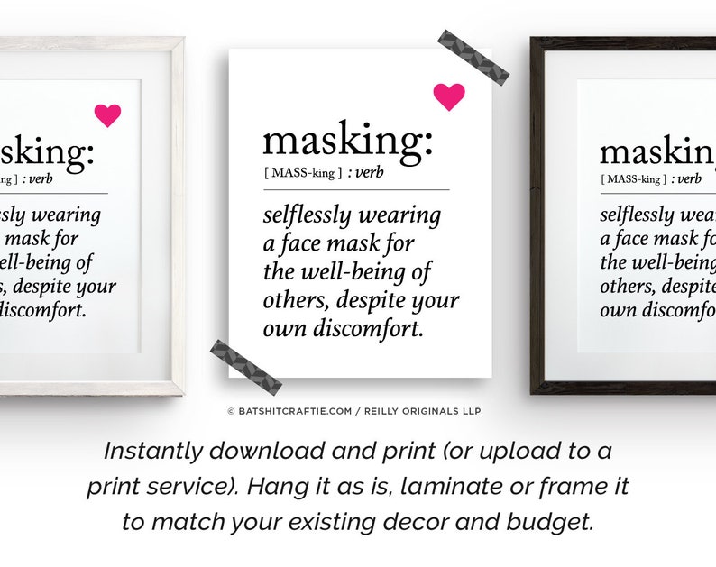 Cute Please Wear a Mask Printable Sign ~ Masking, Selflessly Protecting ...