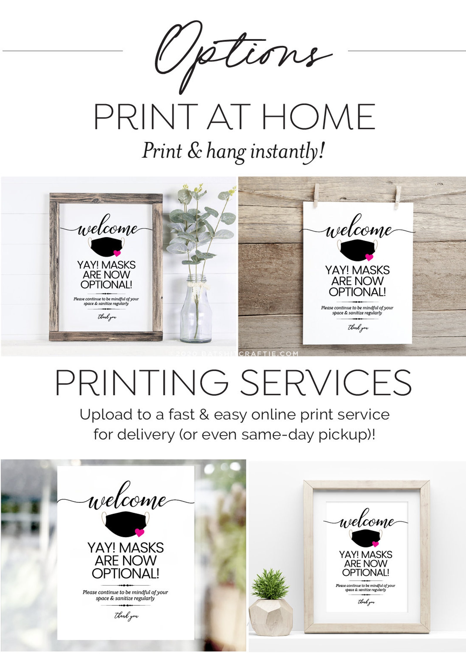 Yay Masks Optional PRINTABLE SIGN Instantly Print Display - Etsy