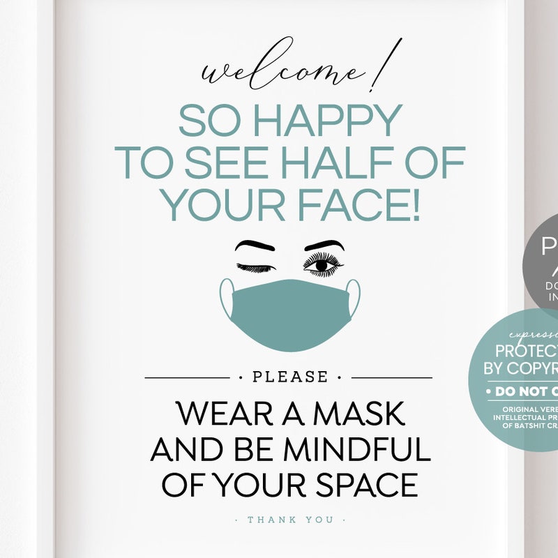 Covid Mask Funny Signs - Etsy