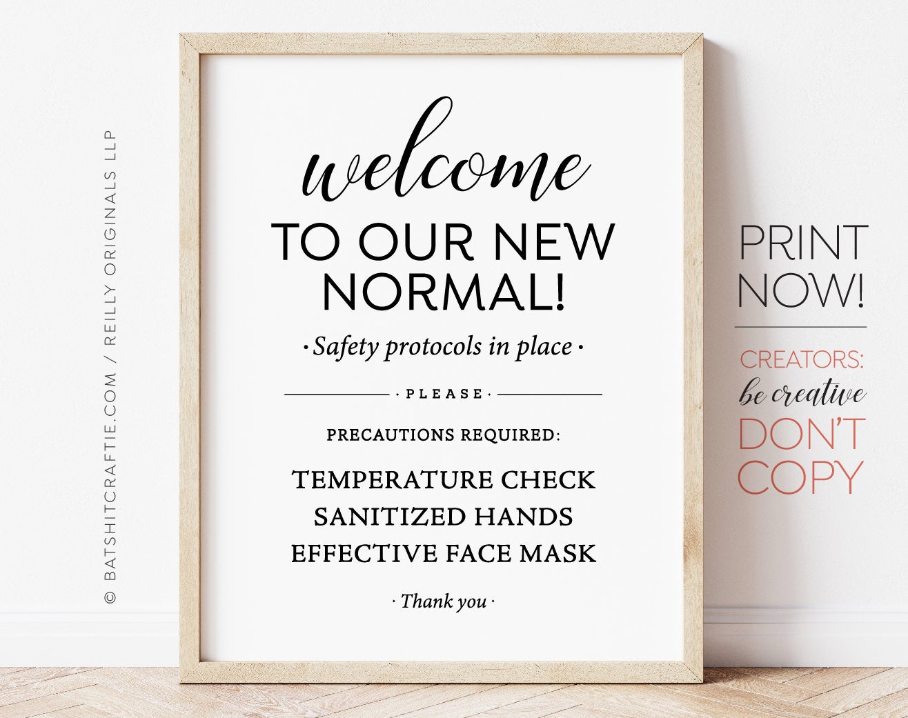 Welcome New Normal Safety Protocols Required Printable Sign | Etsy