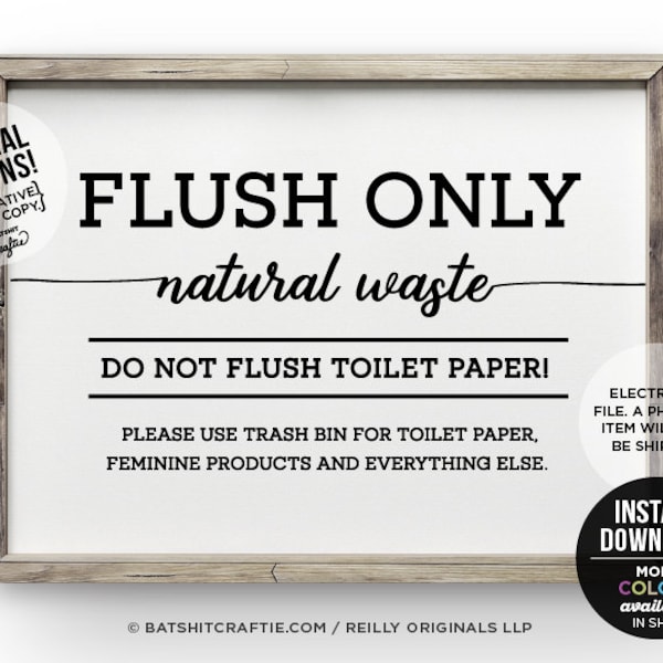 Pee Only Bathroom Sign - Etsy