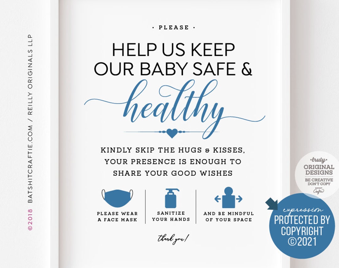 Protect Newborn Baby Please Sanitize Hands Wear a Mask Keep Safe ...