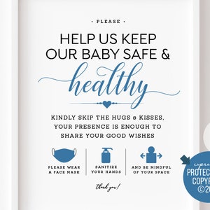 Protect Newborn Baby Please Sanitize Hands Wear a Mask Keep Safe ...