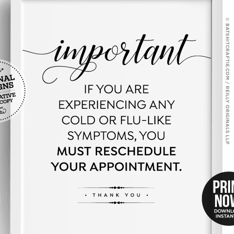 If You Are Sick Do Not Enter Sign - Etsy