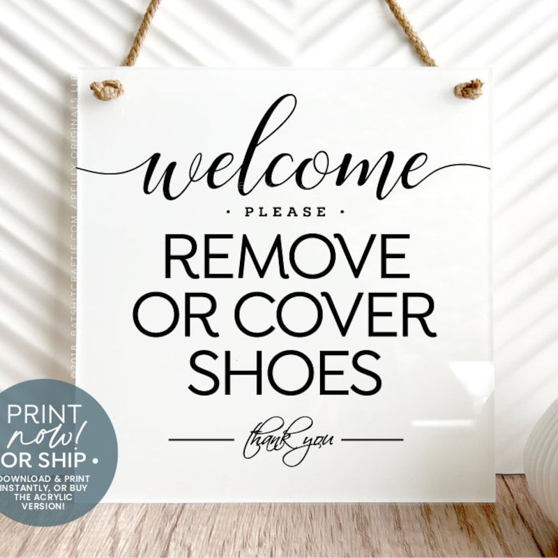 Please Use Shoe Covers Sign - Etsy