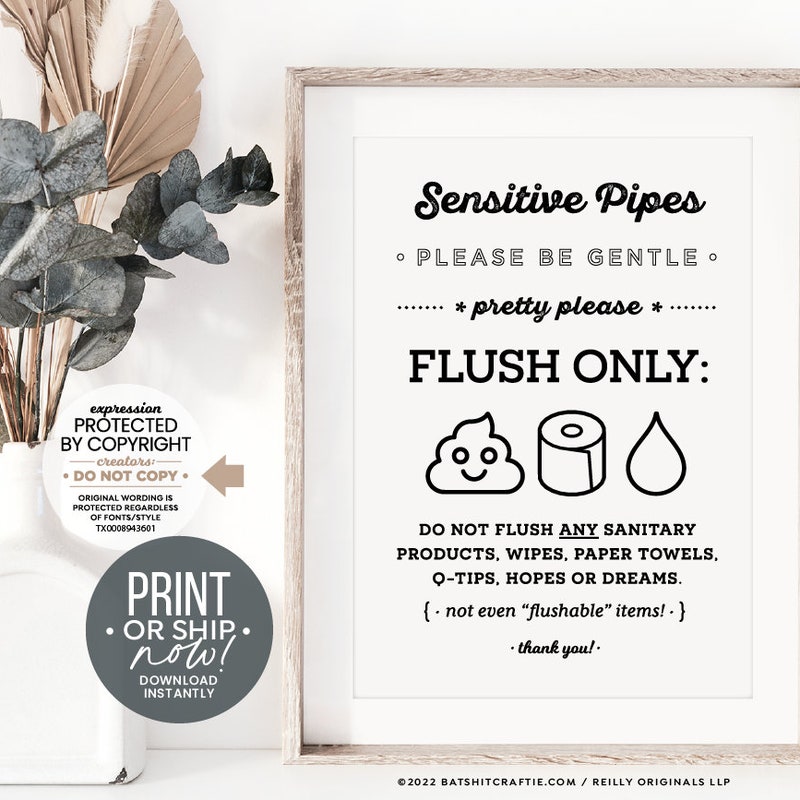 Pee Only Bathroom Sign - Etsy