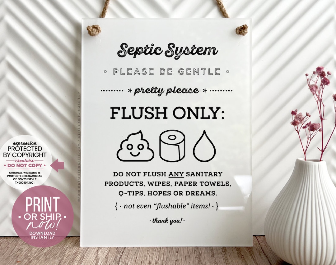 Cute Septic System Emoji Printable Sign {protected by Copyright ...