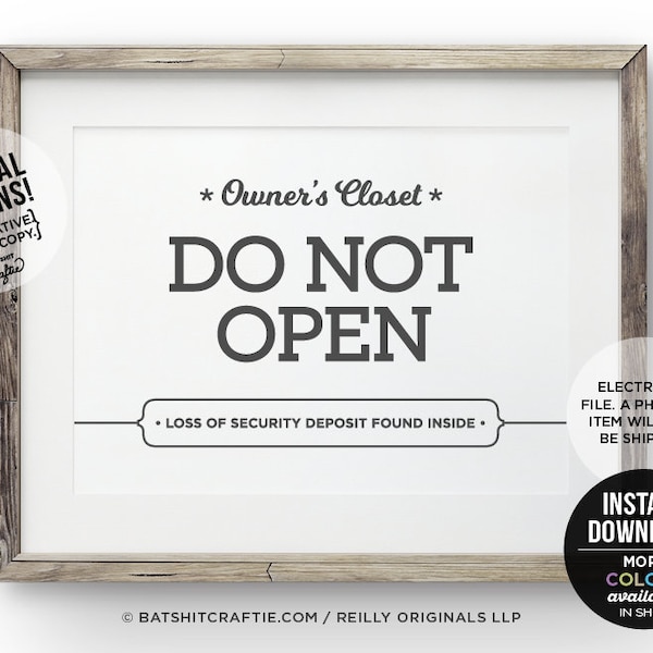 Funny Do Not Open Sign - Etsy