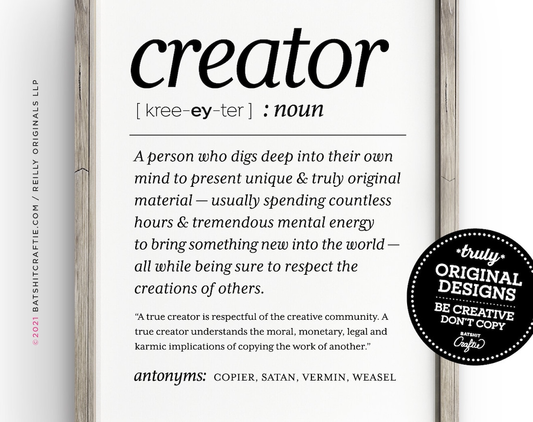 Creator Definition, Funny and Relatable Instant Download — Hang in Your ...