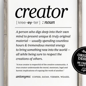 Creator Definition, Funny and Relatable Instant Download — Hang in Your ...