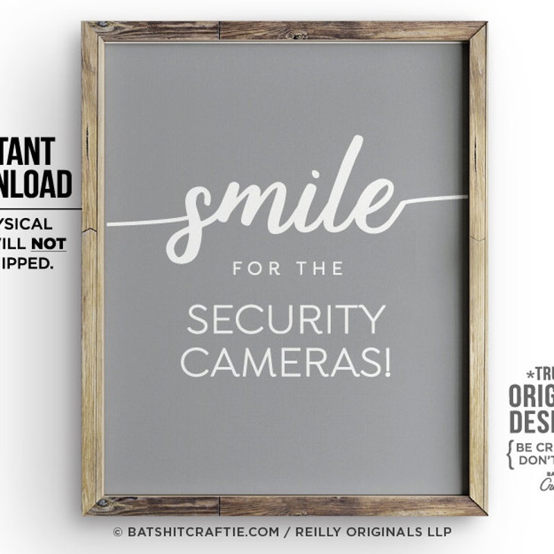 Smile Youre on Camera Sign - Etsy