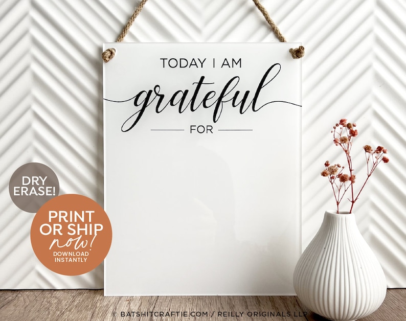 Today I Am Grateful for Dry Erase Activity ~ Cute Thanksgiving Decor ...