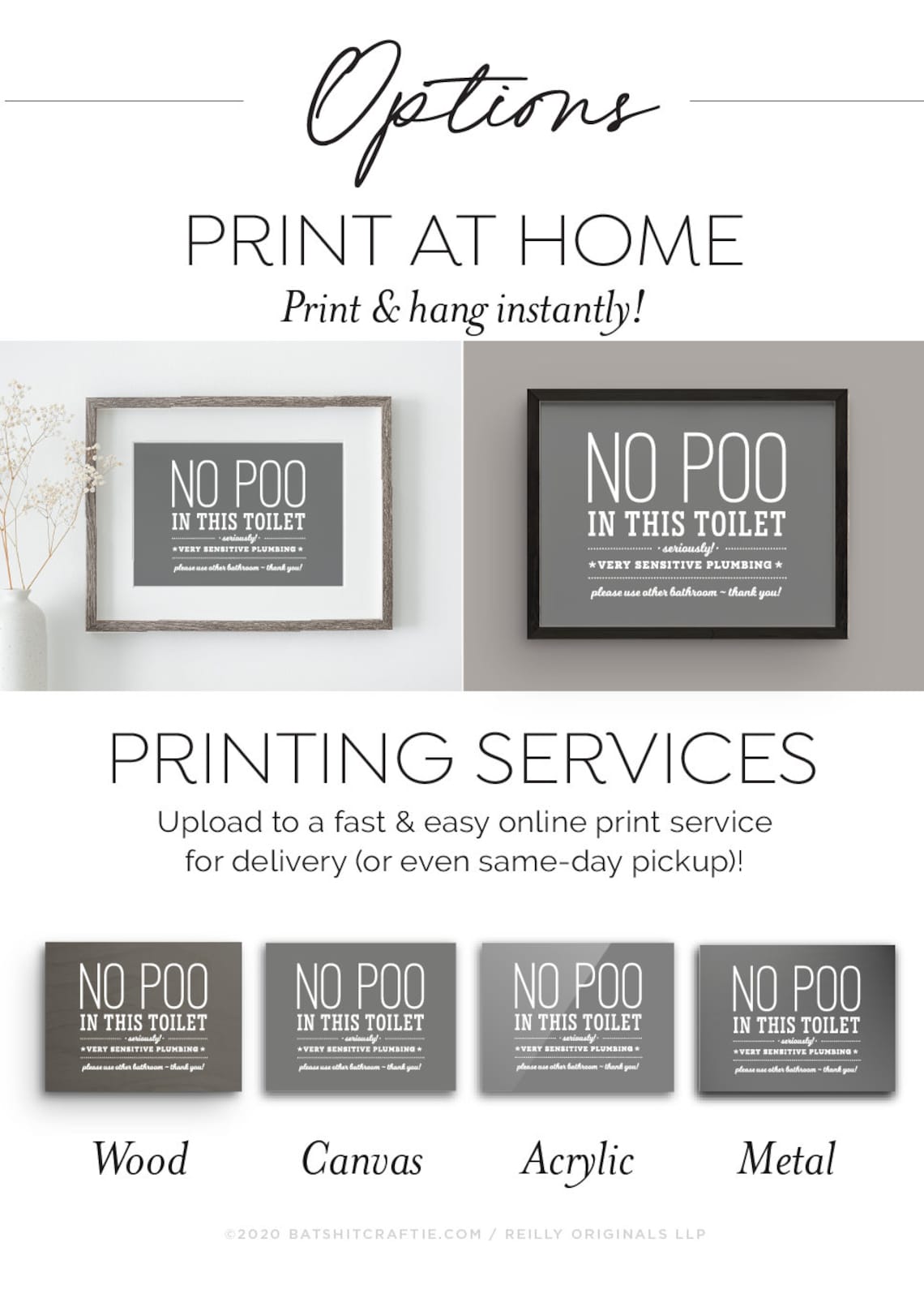 No Poo in This Toilet Printable Bathroom Sign Instantly - Etsy