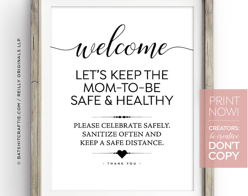 Protect Mom-to-be Please Celebrate Safely Sanitize Often Keep Safe ...