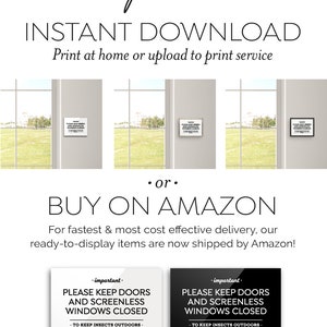 Keep Doors & Screenless Windows Closed to Keep Insects Outside ...