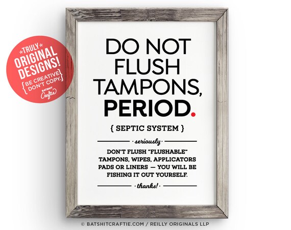 Bathroom Signage For Tampons