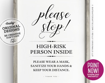 Immunocompromised Person Inside Printable Sign Wear a Mask | Etsy