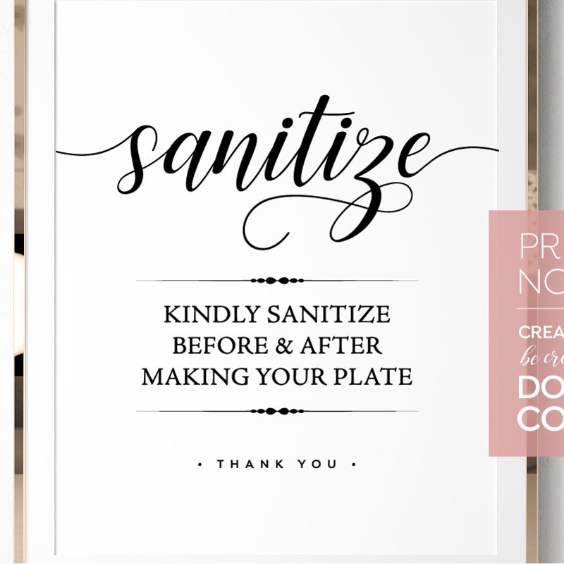 Sanitize Sign - Etsy