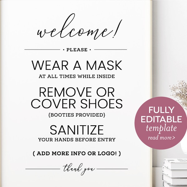 Please Wear Booties Sign Realtor - Etsy