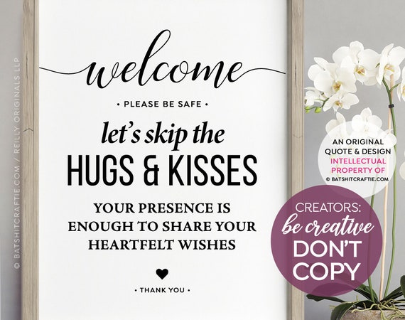 Skip Hugs & Kisses Printable Poster Presence Enough for | Etsy