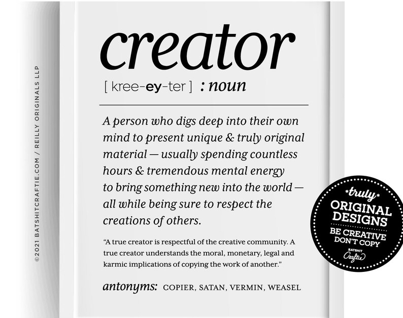 Creator Definition Funny and Relatable Instant Download - Etsy