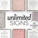 SALE Create Unlimited Custom Printable Signs Fully Editable - Etsy