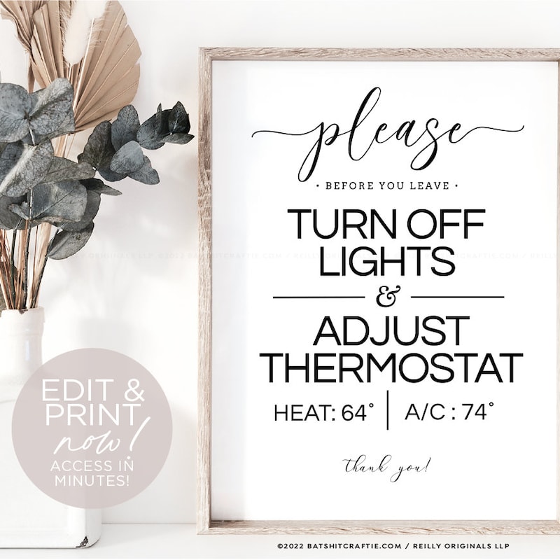 Turn off Ac Sign - Etsy