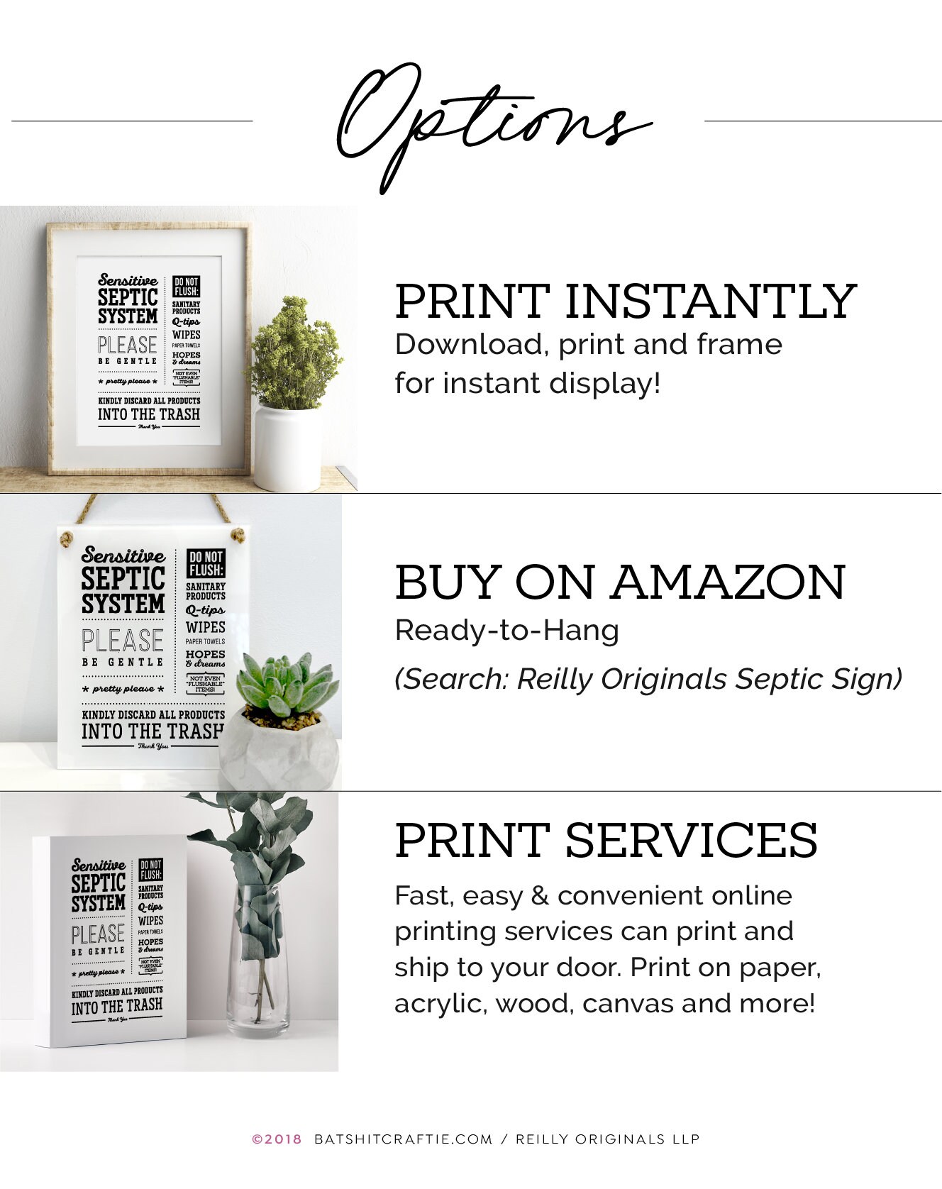 Septic Tank System Bathroom Sign ~ Ready to Print Instantly or Ship ...