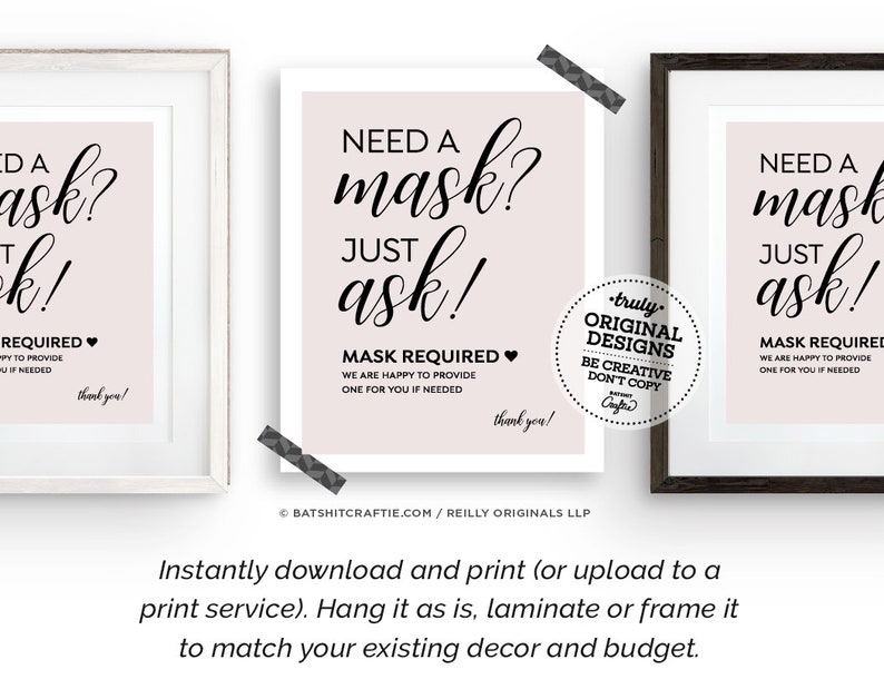 Need a Mask Just Ask Printable Sign Cute Poster for Office - Etsy