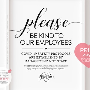 Please Respect Our Staff - Etsy