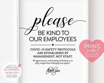 Please Be Kind to Our Employees - Etsy