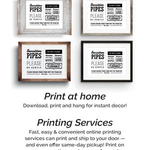 Sensitive Pipes Sign Ready to Ship or Print at home | Etsy