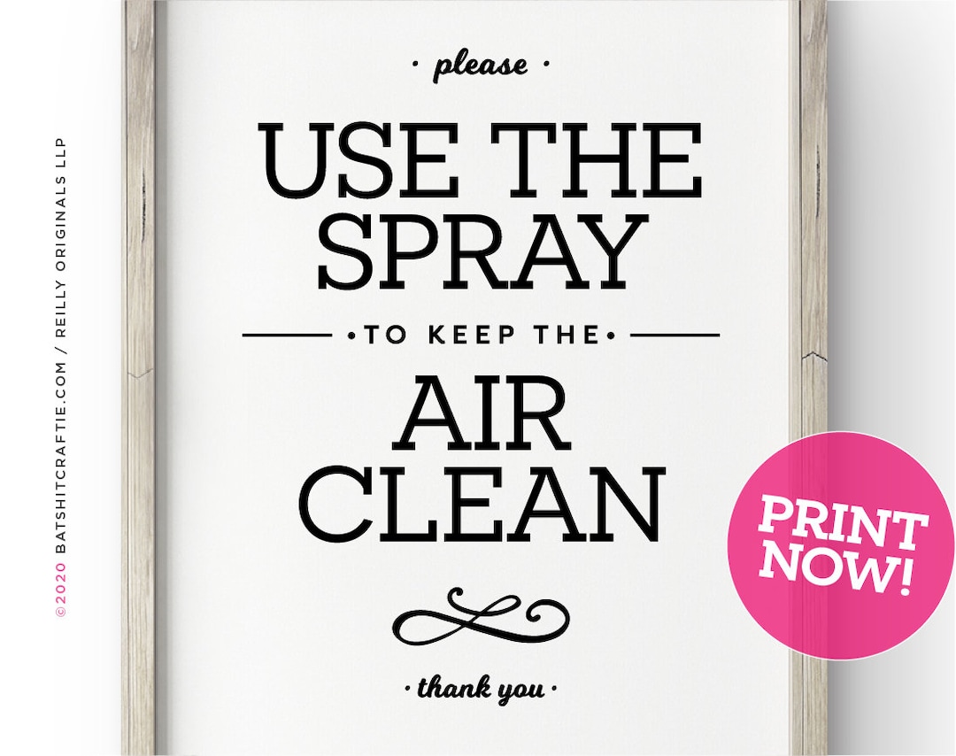 Please Use Spray PRINTABLE Sign ~ Instantly Download, Print + Display ...