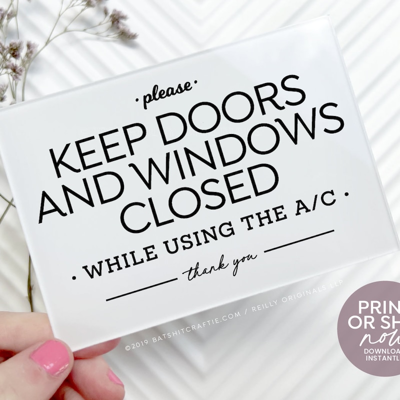 Turn off Ac Sign - Etsy