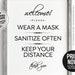 Wear a Mask Sanitize Often Keep Your Distance PRINTABLE SIGN - Etsy