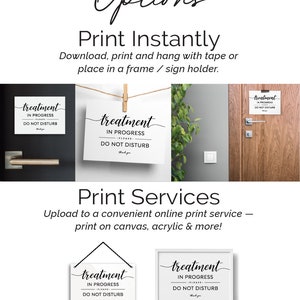 Treatment in Progress Do Not Disturb Sign ~ Print Instantly ~ Elegant ...