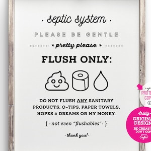 Cute Septic System Printable Sign ~ {now Protected by Copyright ...