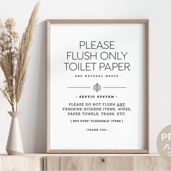 Printable Toilet Paper Only Sign - Etsy
