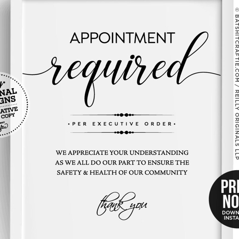 Office Hours by Appointment Only Sign - Etsy
