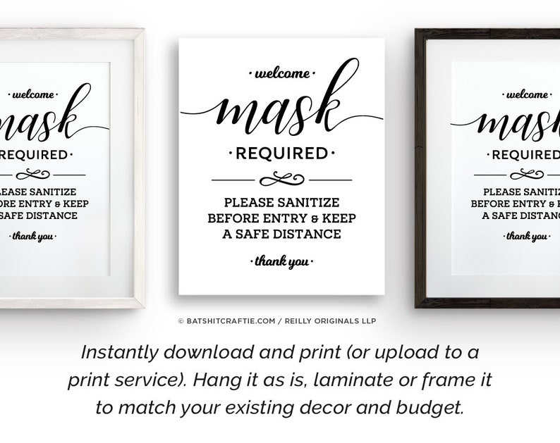 Welcome Masks Required Please Sanitize & Keep Safe Distance - Etsy