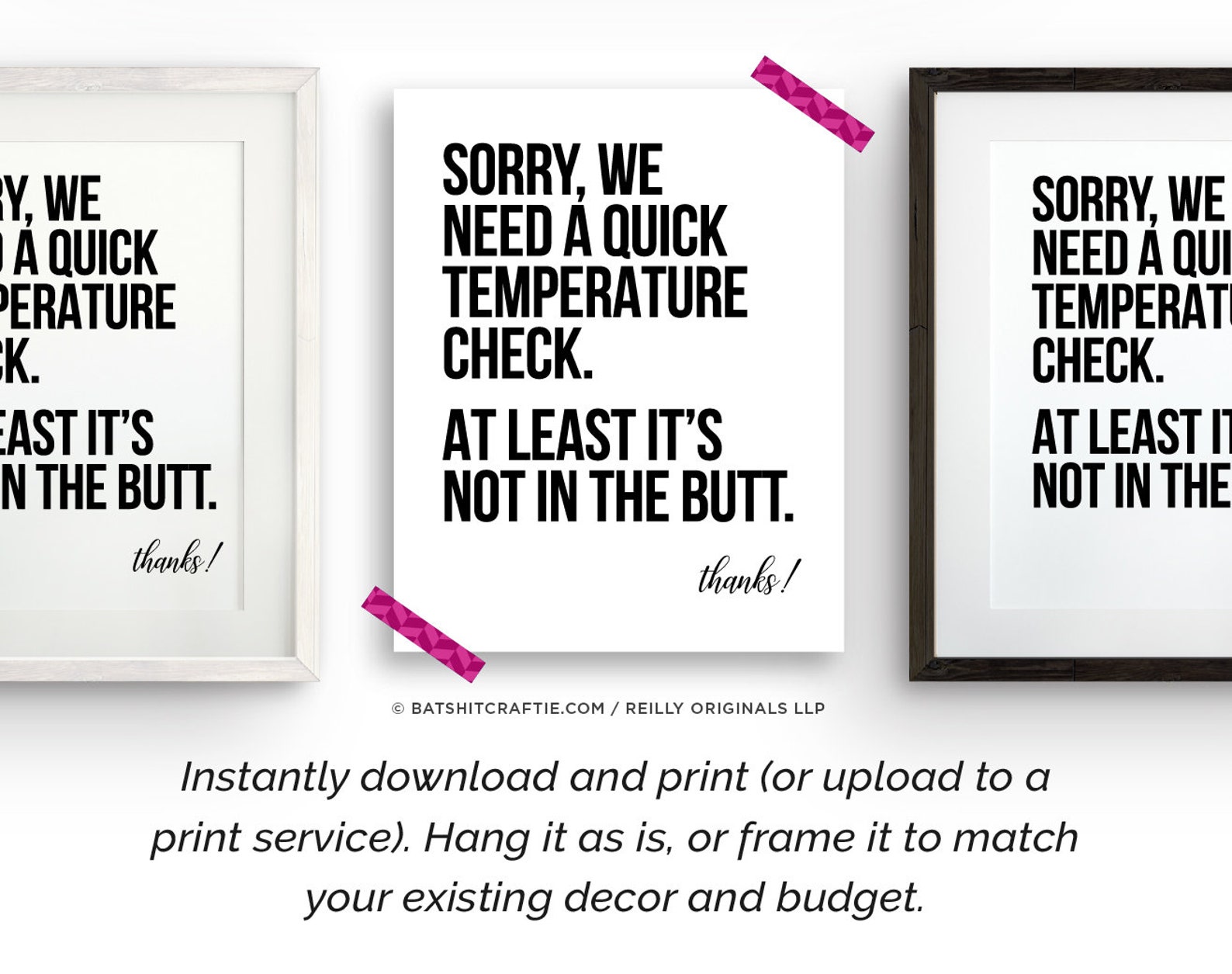 Funny Temperature Check Scan Required PRINTABLE SIGN at | Etsy