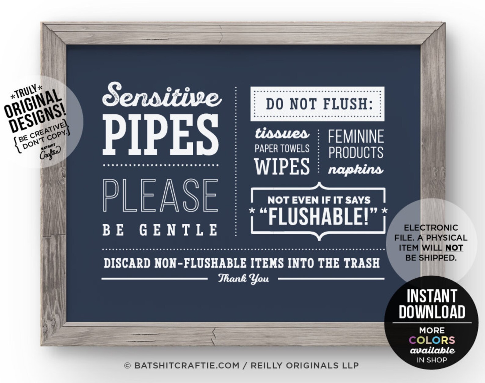 Septic System Sign PRINTABLE Bathroom Sensitive Pipes Plumbing - Etsy