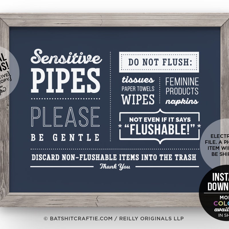 Pee Only Bathroom Sign - Etsy