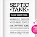 Septic Tank Bathroom Sign INSTANT DOWNLOAD PRINTABLE System Do Not ...