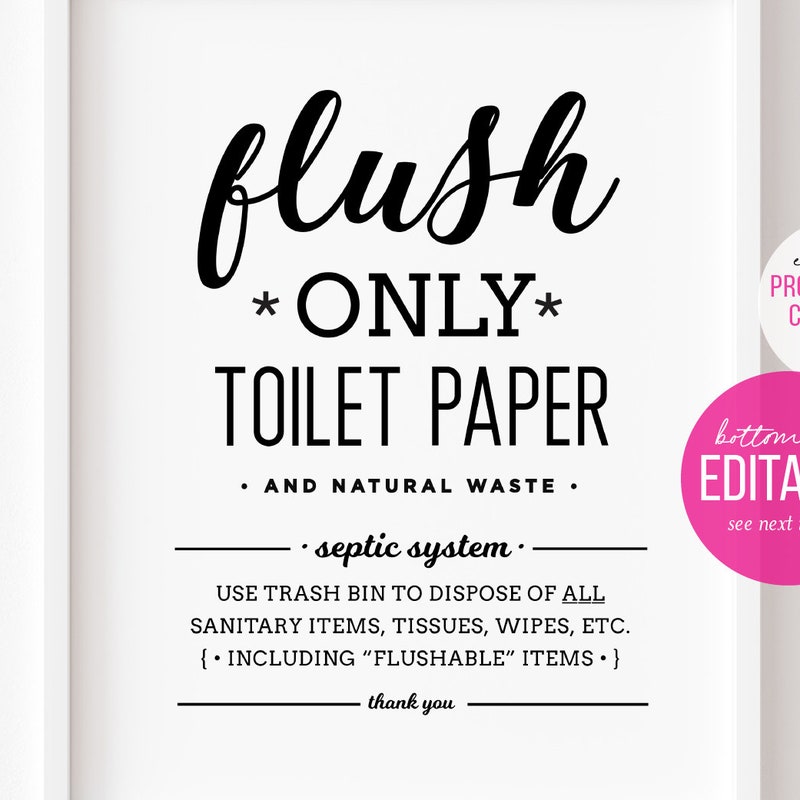 Do Not Flush Wipes Sign - Etsy