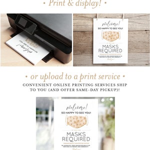 Fully Editable PRINTABLE Mask Sign Template Customized Guidance ...