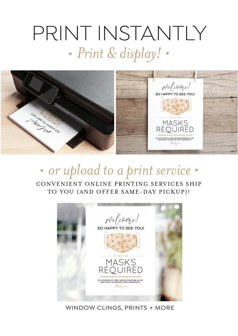Fully Editable PRINTABLE Mask Sign Template Customized - Etsy